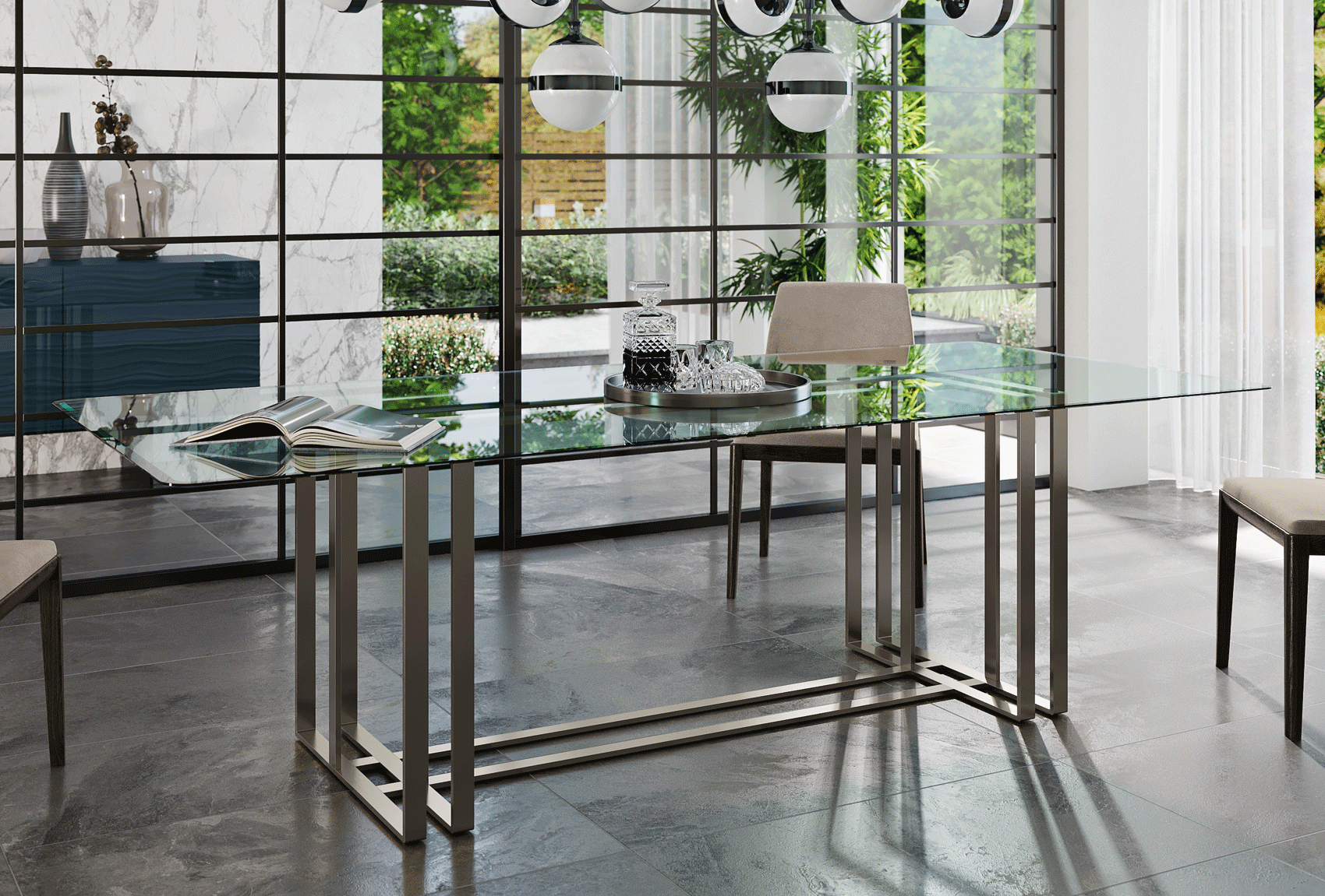 Dakota Dining Table, Marble-Look Tables, Dining Room Furniture