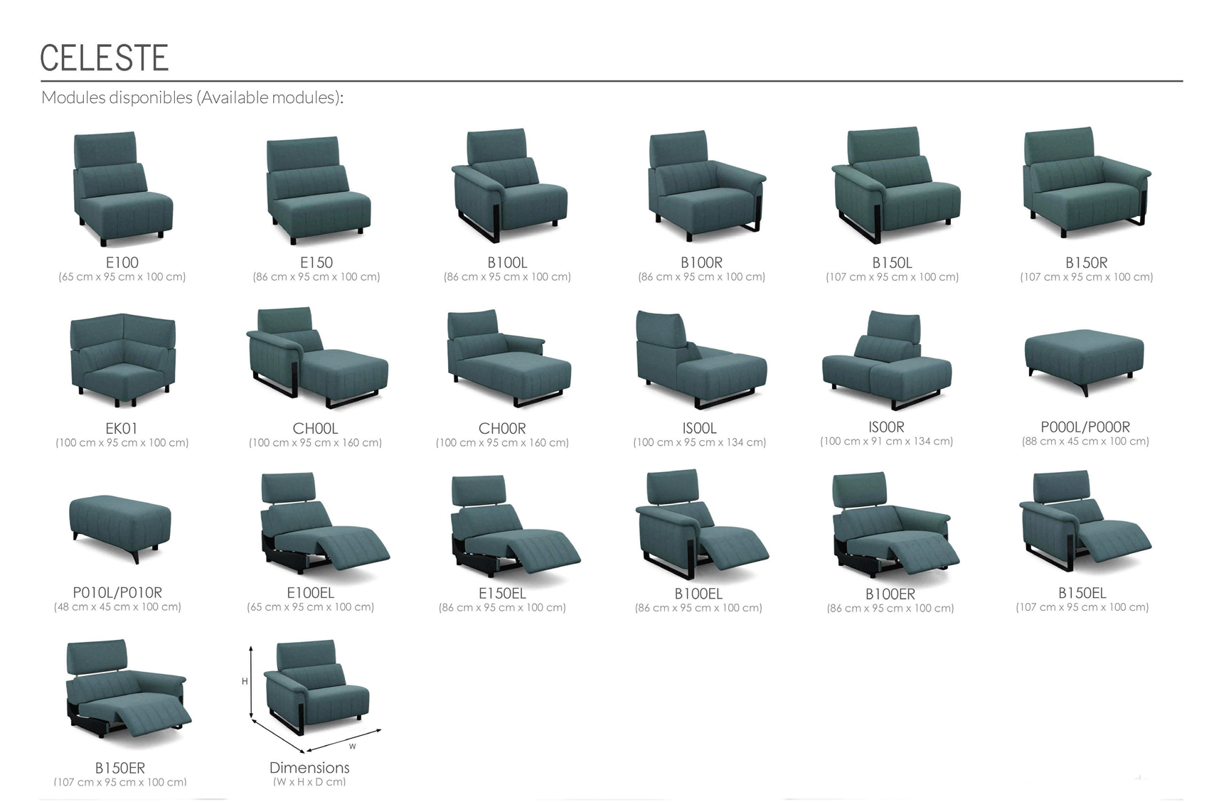 Celeste Sectional, Sectionals, Living Room Furniture