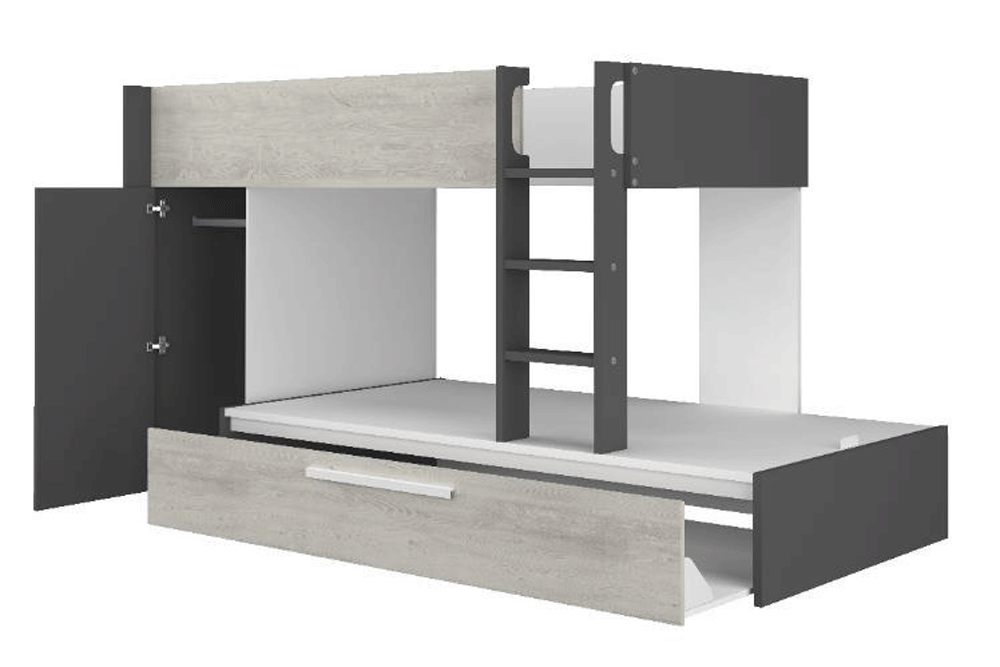 4.0 Reversible Bunk bed 200cm, Twin Size Kids Bedrooms, Bedroom Furniture